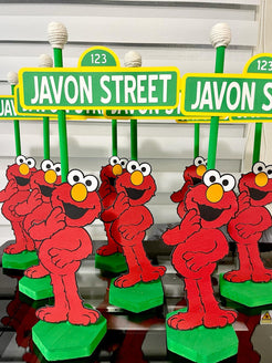 Elmo centerpieces – SCPARTYCREATIONS