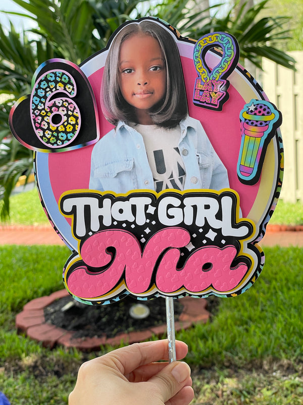 Personalized Cake Topper | Kids Birthday Party Decor – SCPARTYCREATIONS